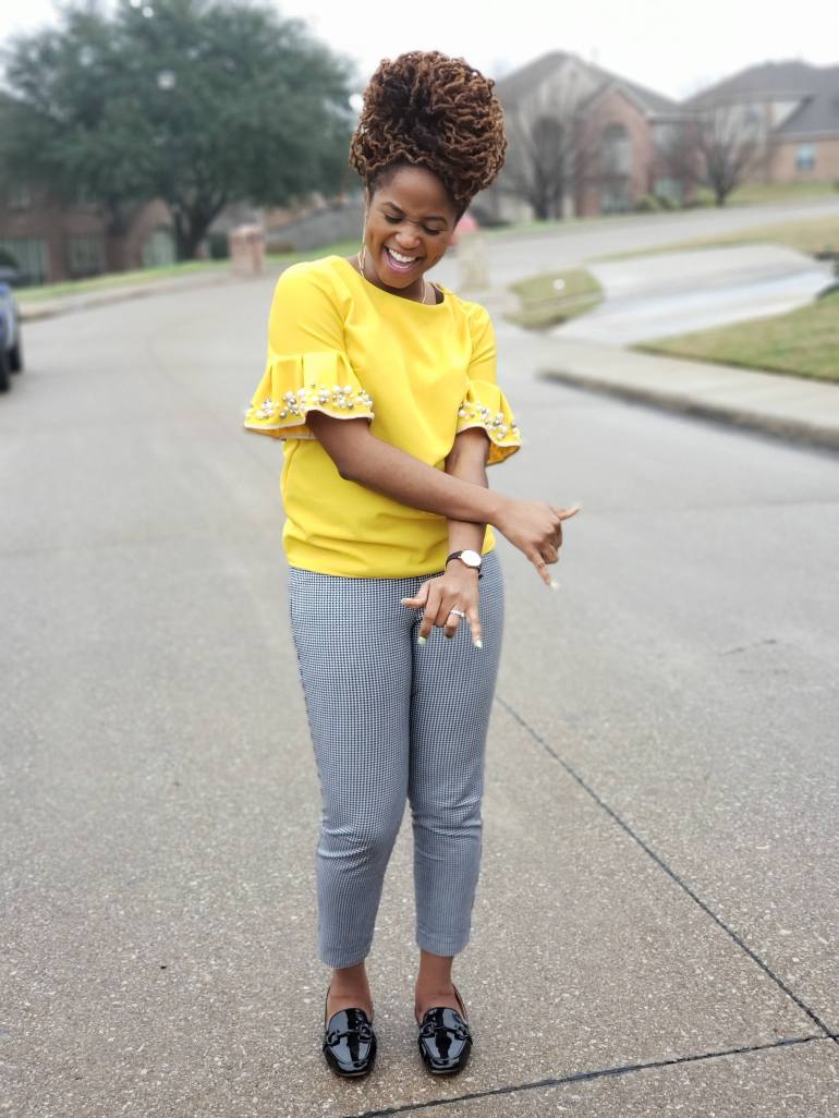 Yellow & Green Collection Piece #6: The Beaded Yellow Top – Create & Pray